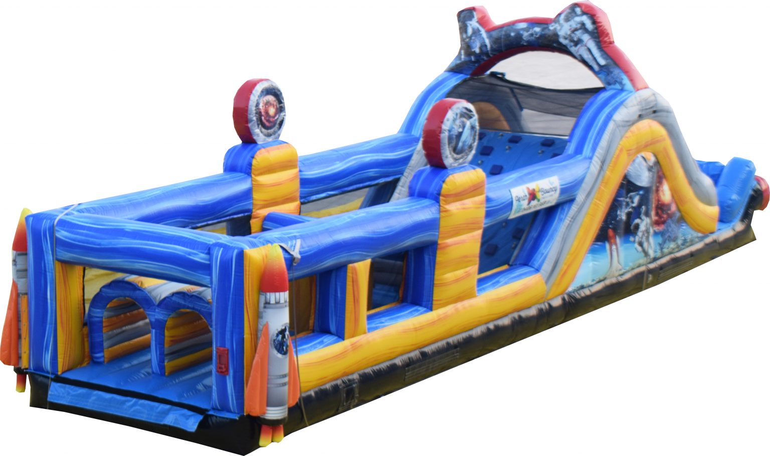 35m Lost in Space Obstacle Course – Wet – Perth Bouncy Castle Hire ...