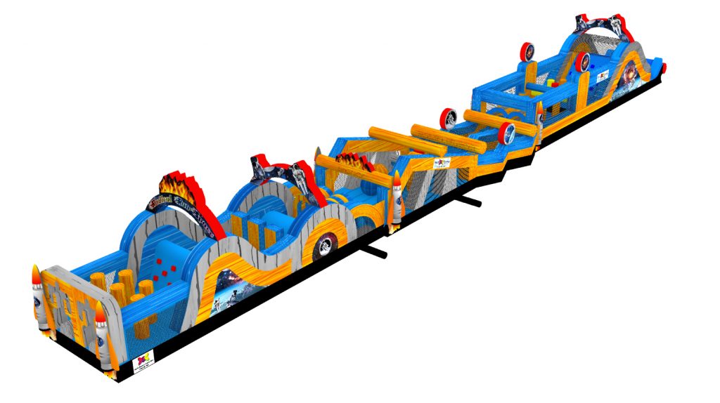 35m Lost in Space Obstacle Course – Wet – Perth Bouncy Castle Hire ...